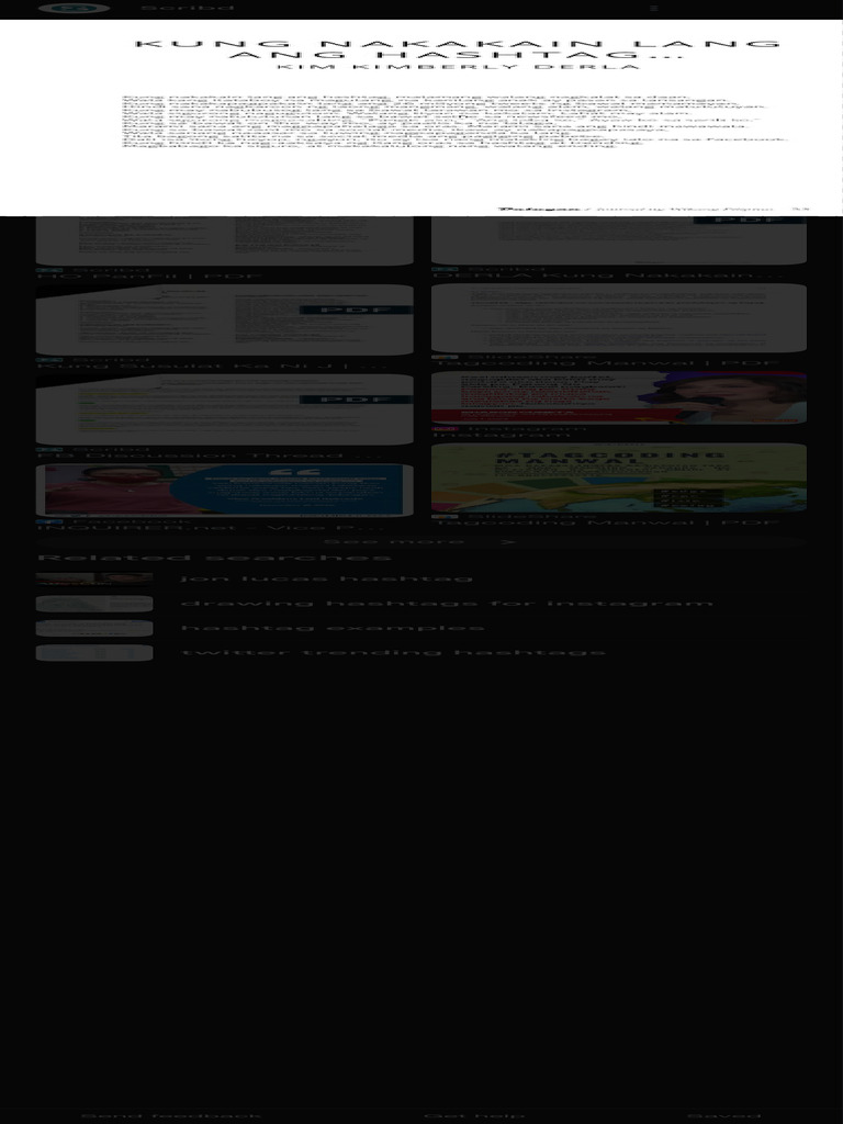 Kung Nakakin Lang Ang Hastag - Google Search | PDF