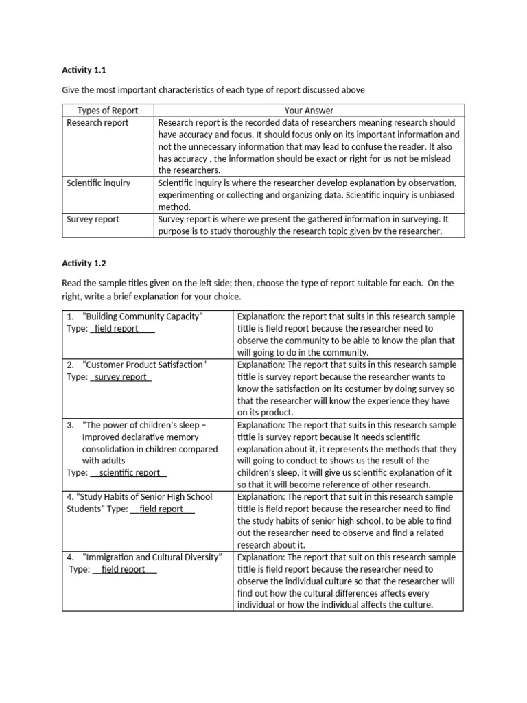Activity 1.1 and 1.2 EAPP W4 | PDF | Sampling (Statistics) | Scientific ...
