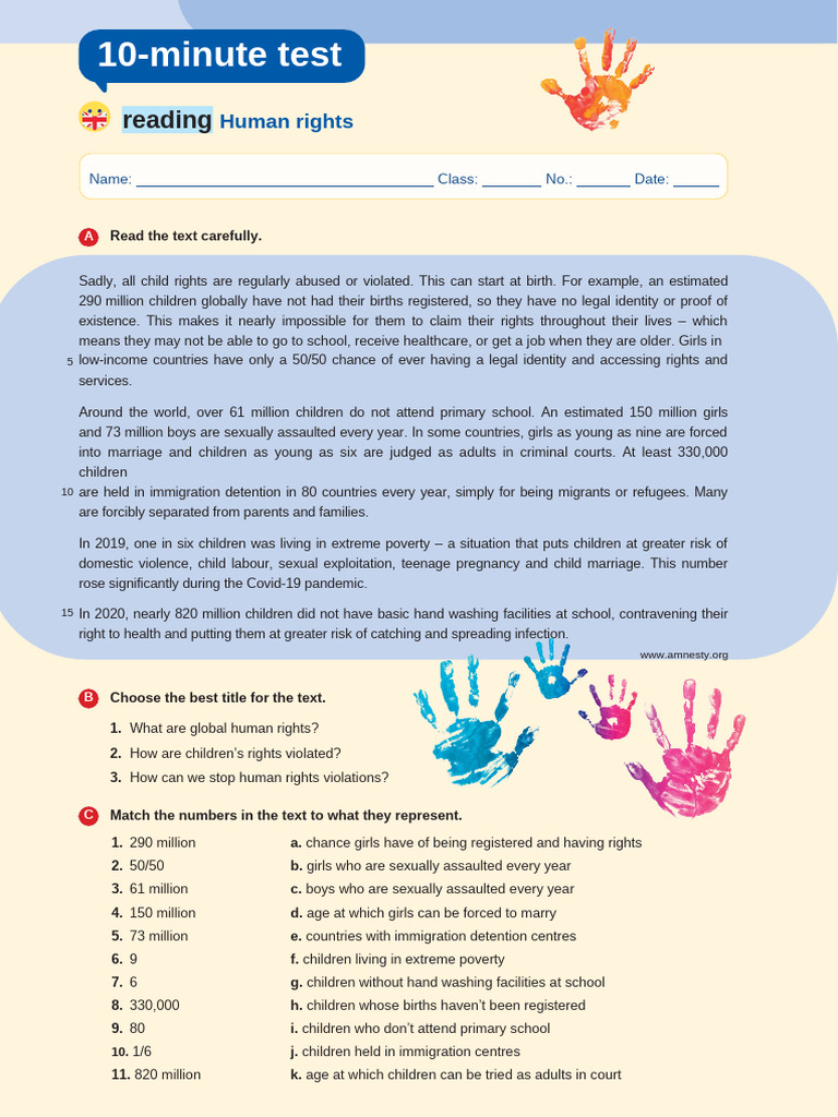 thup12_u3_4_p32_10_minute_test_reading | PDF | Poverty & Homelessness ...