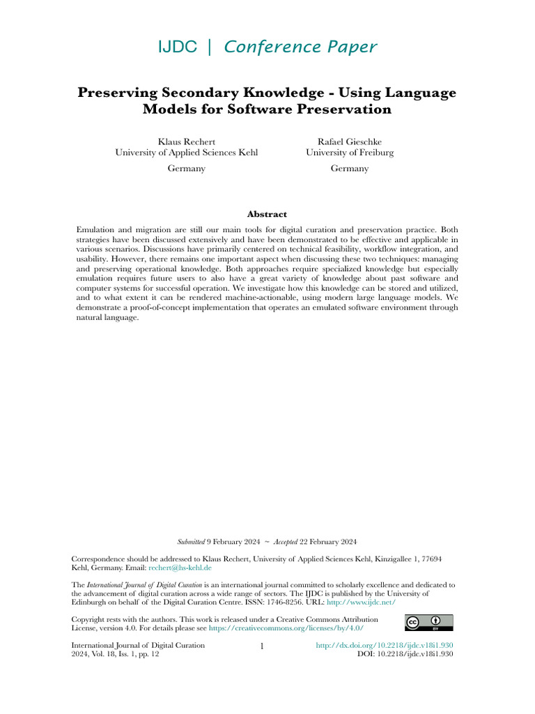 Rechert_etal_IDCC930_FINAL | PDF | Optical Character Recognition | Software