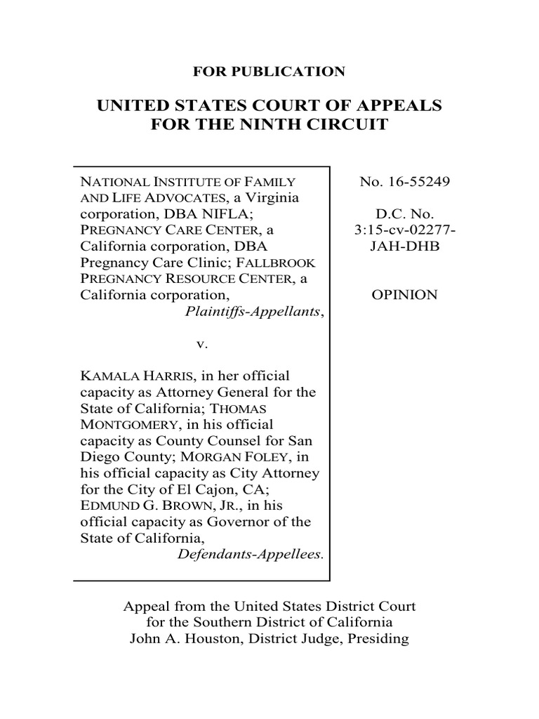 NIFLA v. Becerra | PDF | Intermediate Scrutiny | First Amendment To The ...