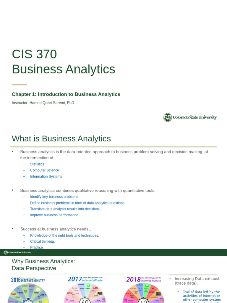 Intro To Business Analytics | PDF | Level Of Measurement | Analytics