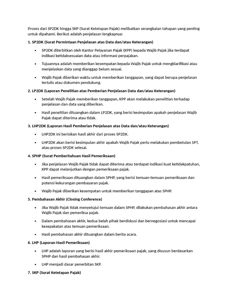 Proses SP2DK hingga SKP Pajak | PDF