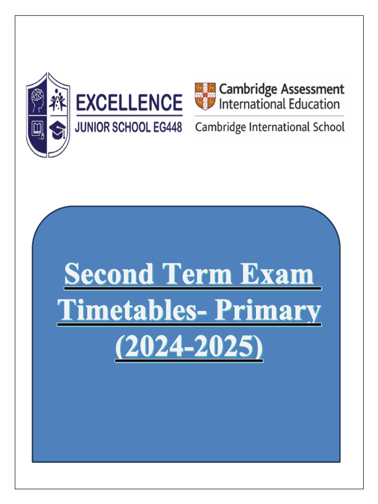 Second Term Timetable. | PDF