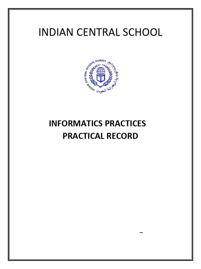 Informatics Practices Practical Record | PDF