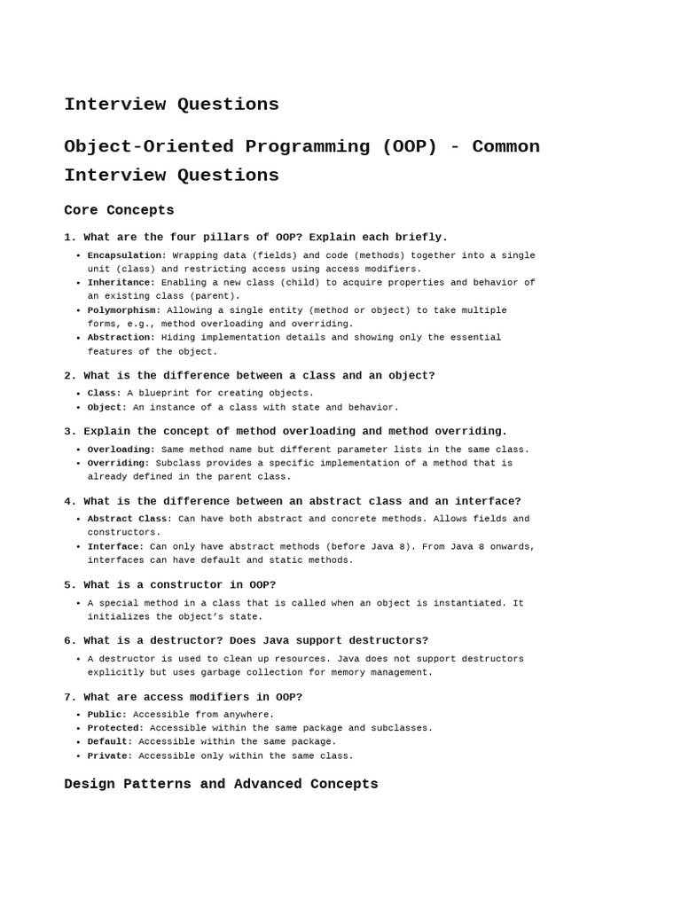 Experiencia de java en entrevistas | PDF | Method (Computer Programming) | Class (Computer ...