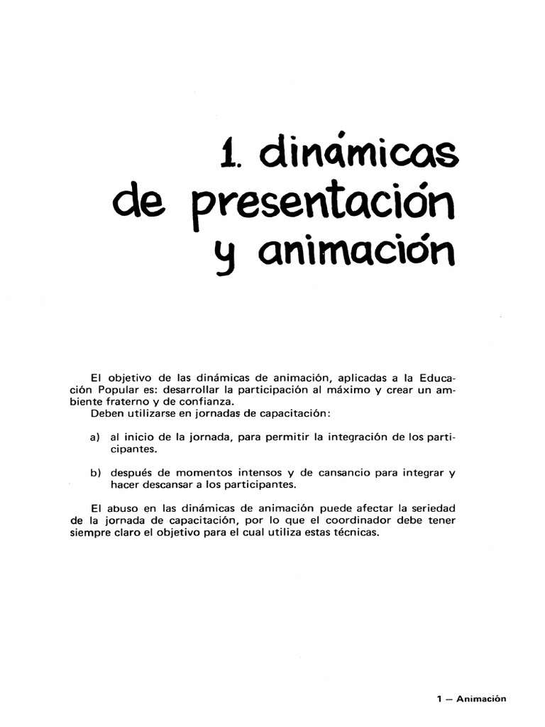 Dinámicas de Presentación y Animación CREFAL MATERIAL de APOYO | PDF