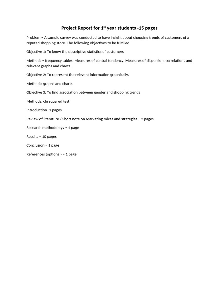 project report format | PDF