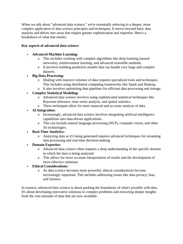Adv Data Science | PDF | Data Science | Data