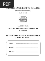 Ccs374-Web Application Securitty Lab Manual | PDF