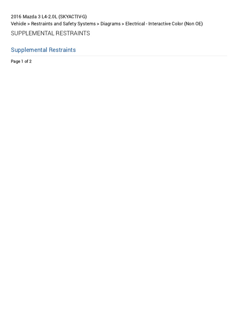 Supplemental Restraints (Restraints and Safety Systems) | PDF | Airbag ...