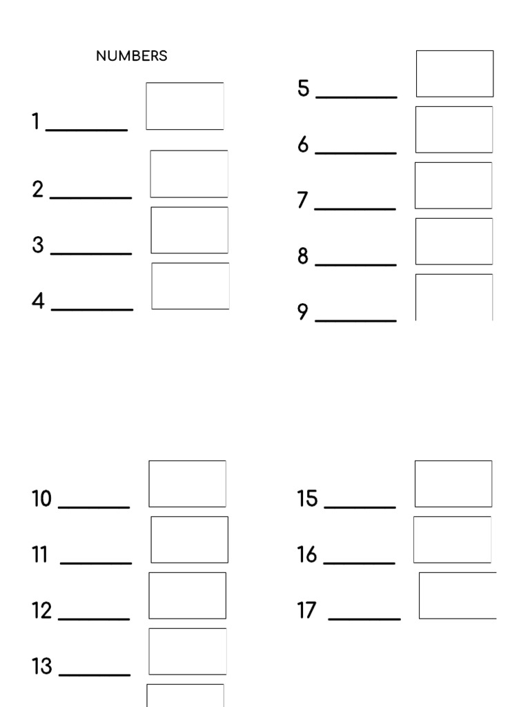 Picture Dictionary NUMBERS | PDF