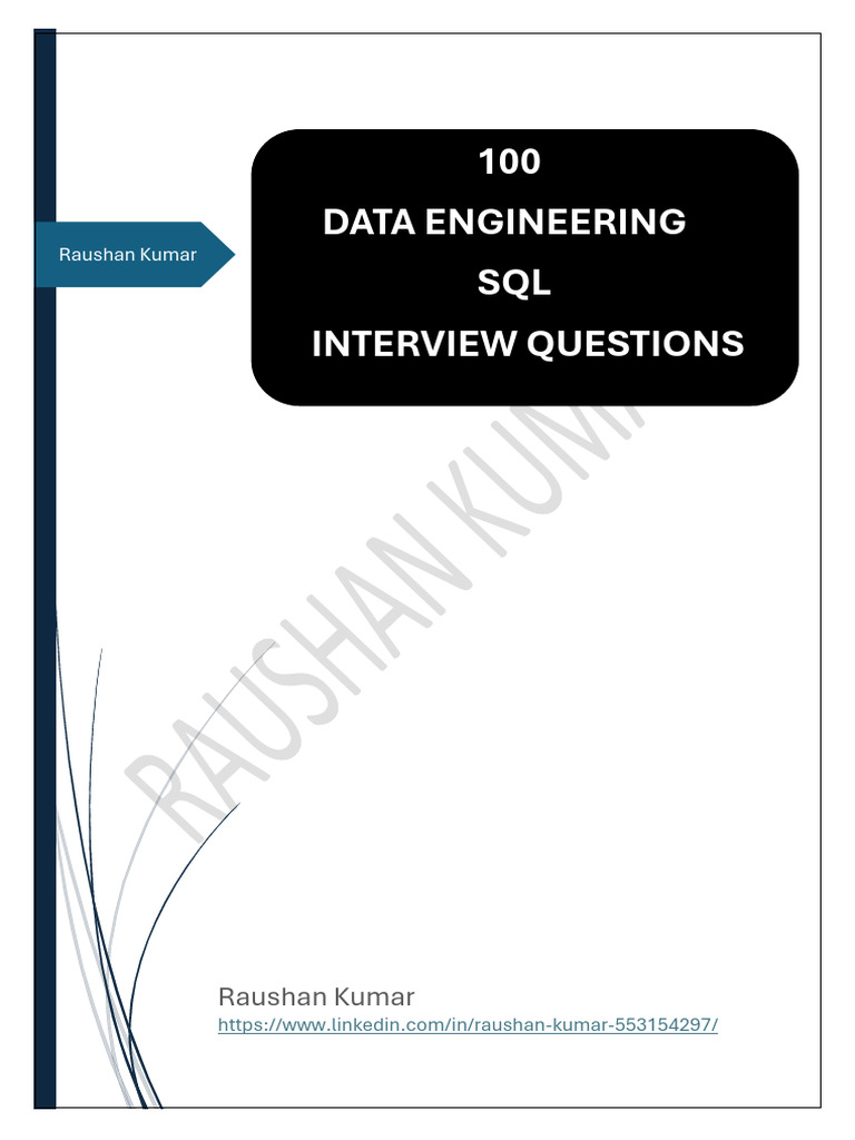 SQL Interview Questions Top 100 | PDF | Data Management | Computer Data