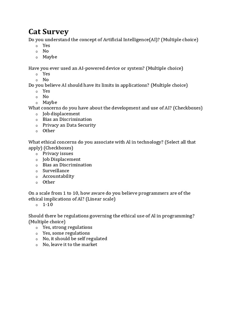 Cat Survey Bh Ri | PDF