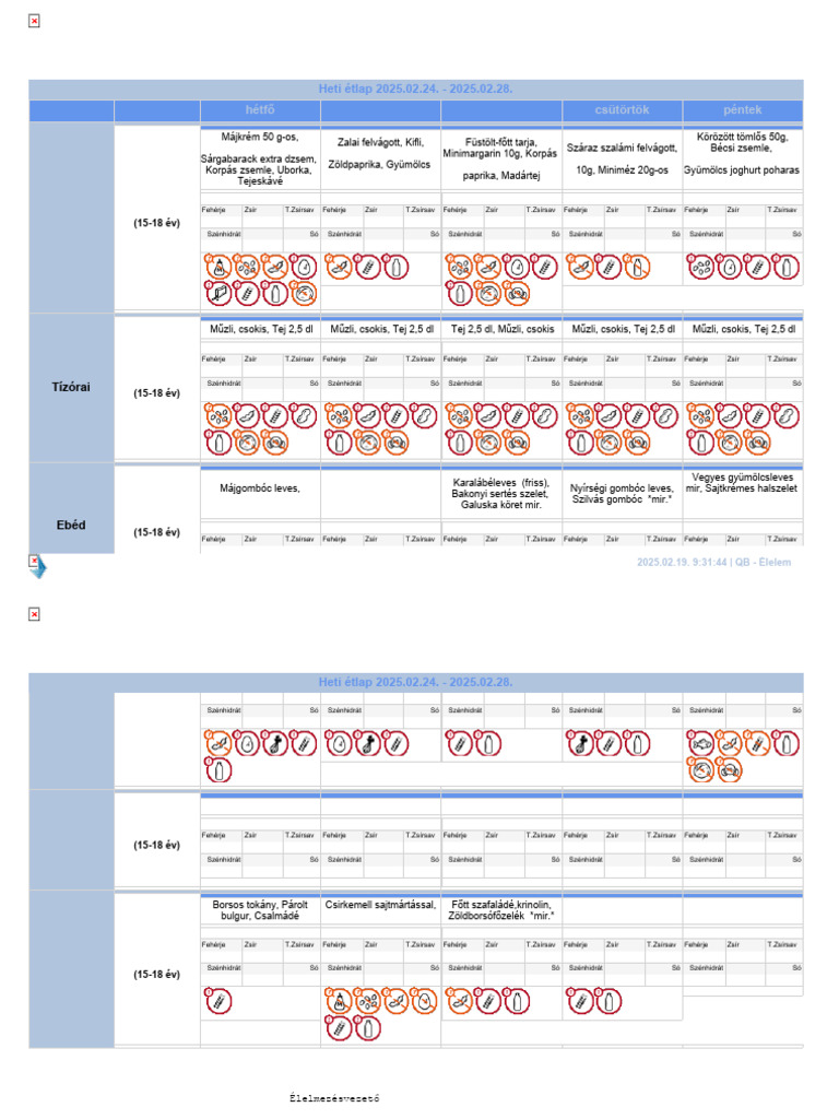 2025 09 - Heti-Etlap | PDF