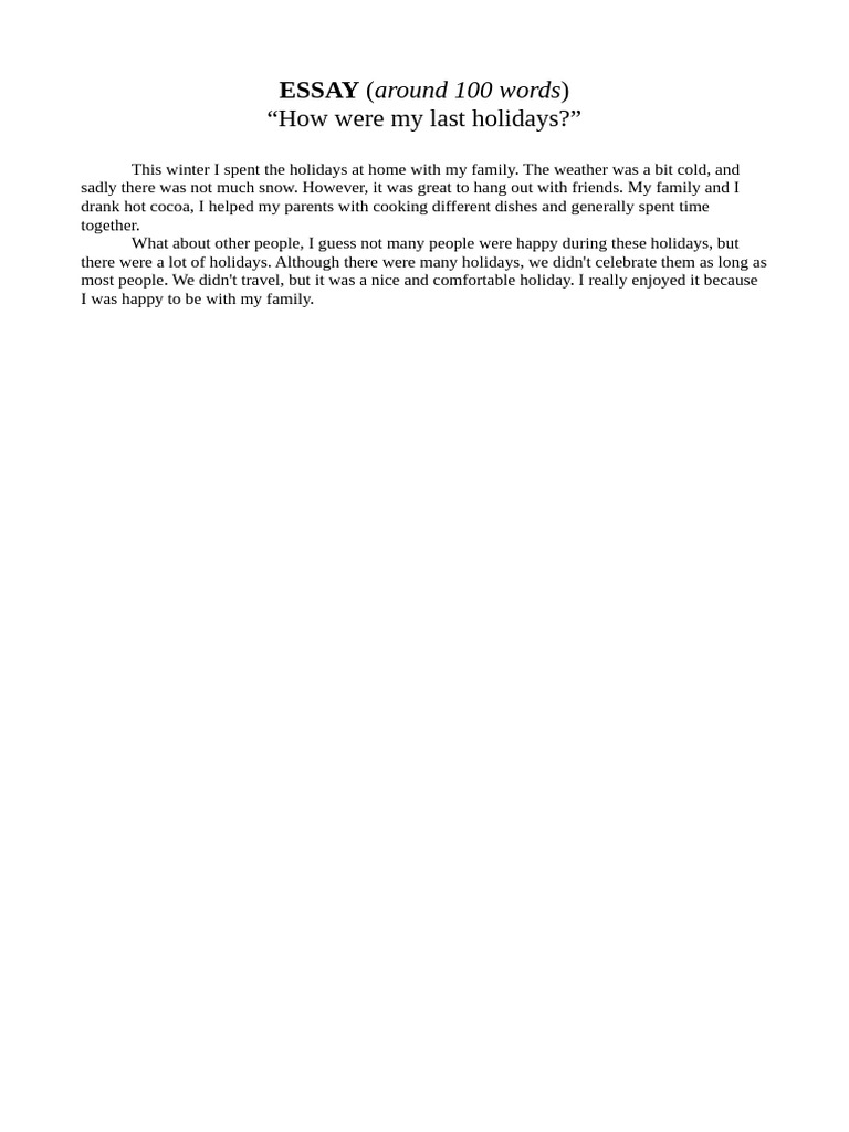 Winter Holidays with Family Reflections | PDF