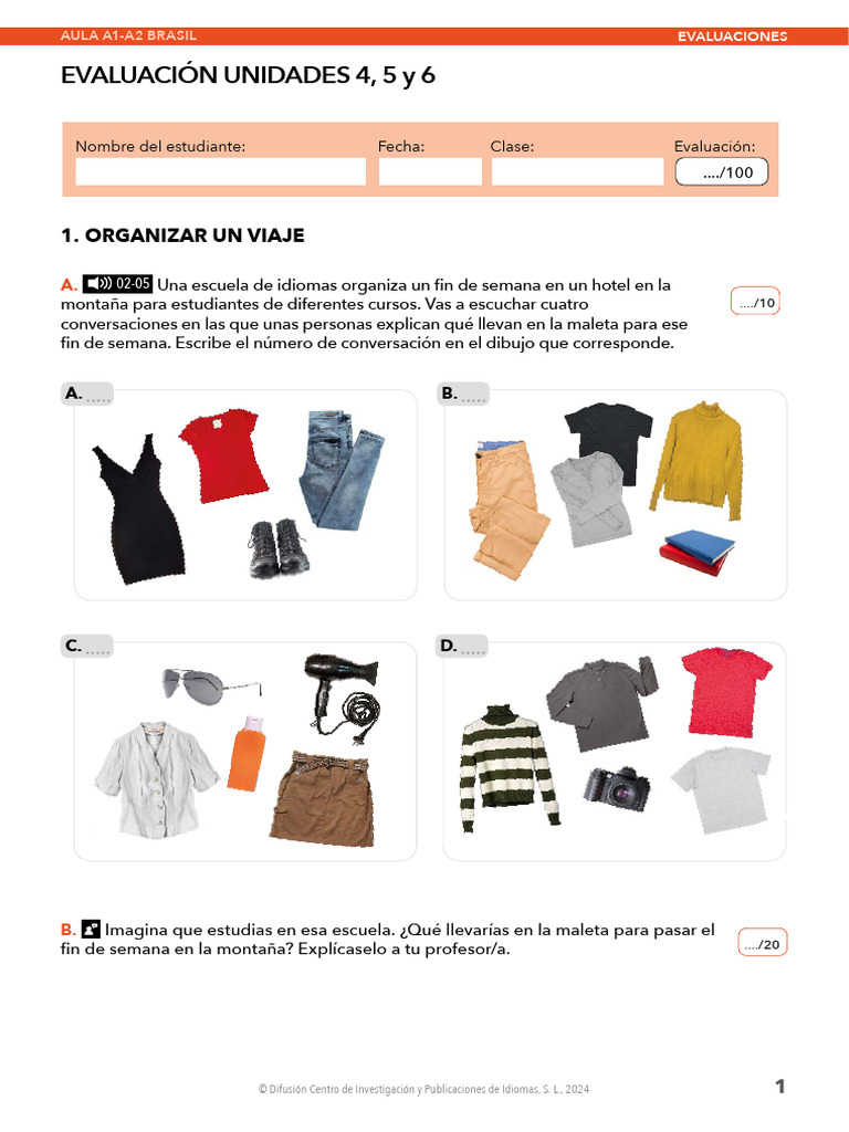 Aula A1-A2 BR Eva U04-06 | PDF | Léxico | Alimentos