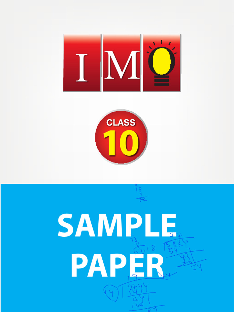 Class 10 Imo 4 Years Sample Paper | PDF | Mathematics | Elementary Geometry
