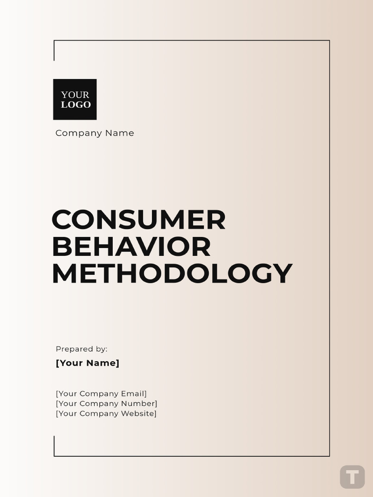 Consumer Behavior Methodology Template | PDF