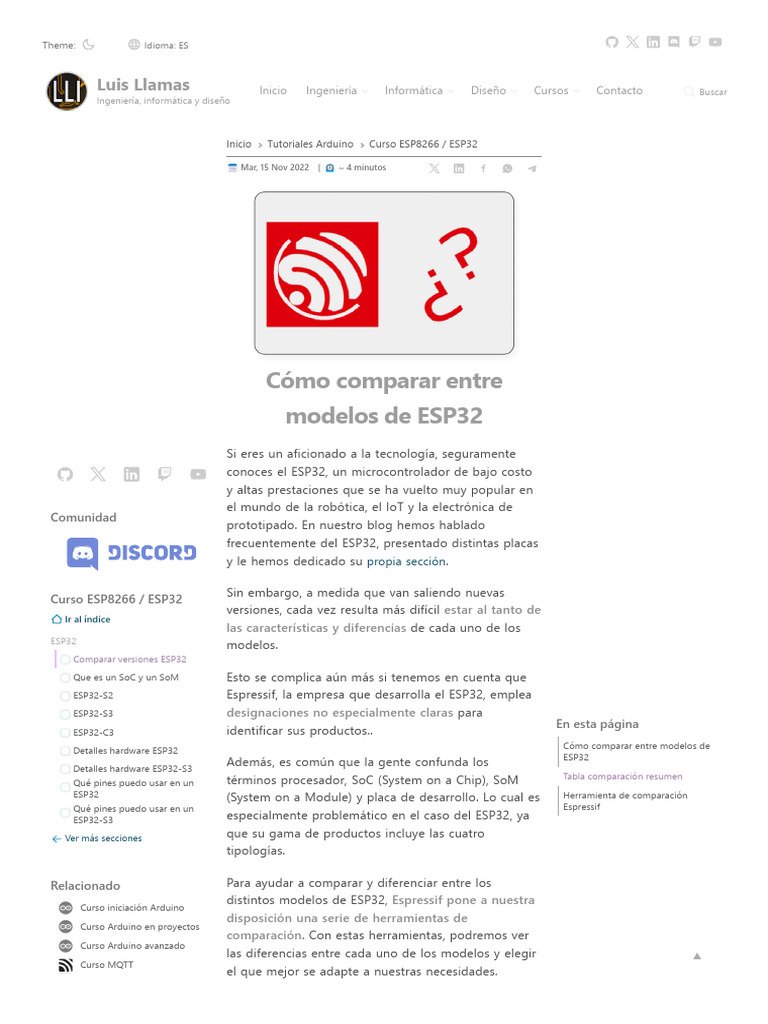 Cómo Comparar Entre Modelos de ESP32 | PDF | Sistema en un chip | Bluetooth