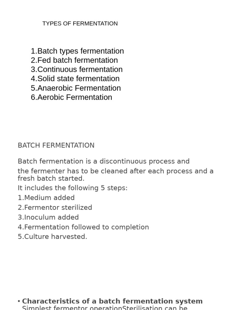 Types of Fermentation | PDF | Fermentation | Biology