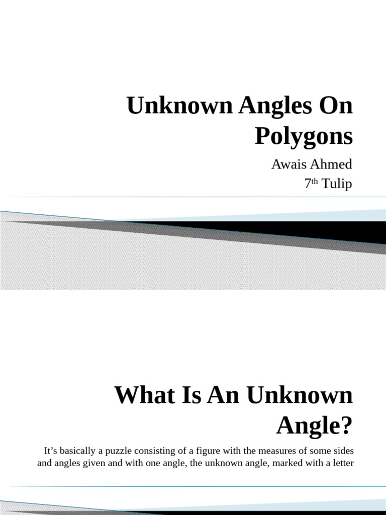 Unknown Angles On Polygons | PDF