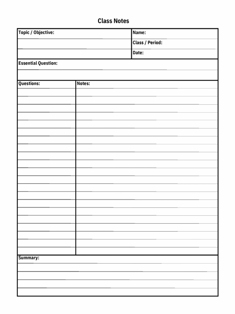 Care Resource Notes Template PDF | PDF