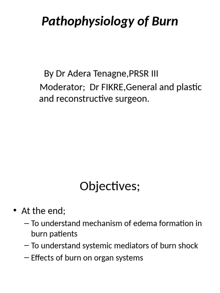 pathophysiology of burn | PDF | Edema | Capillary