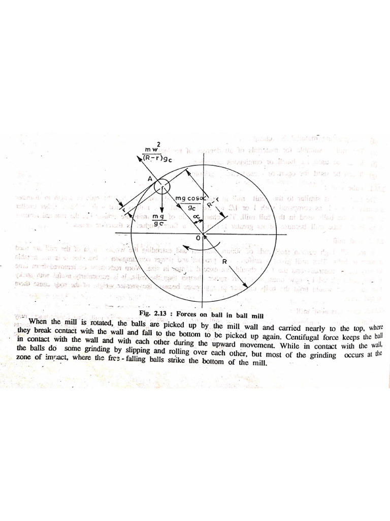 Critical Speed of Ball Mill | PDF