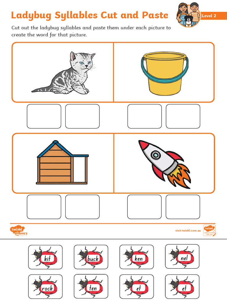 Ladybug Syllable Activity Level 2 | PDF