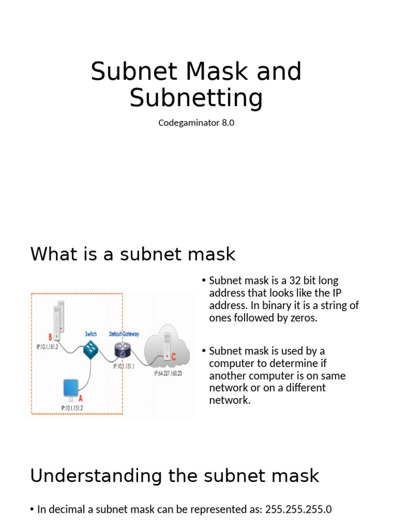 Subnetting and Subnet Mask | PDF