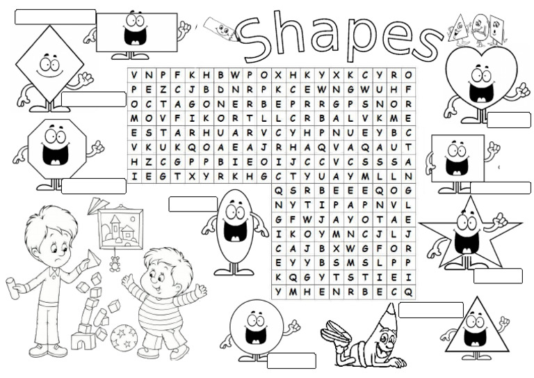 26 Page Shapes Wordsearch | PDF