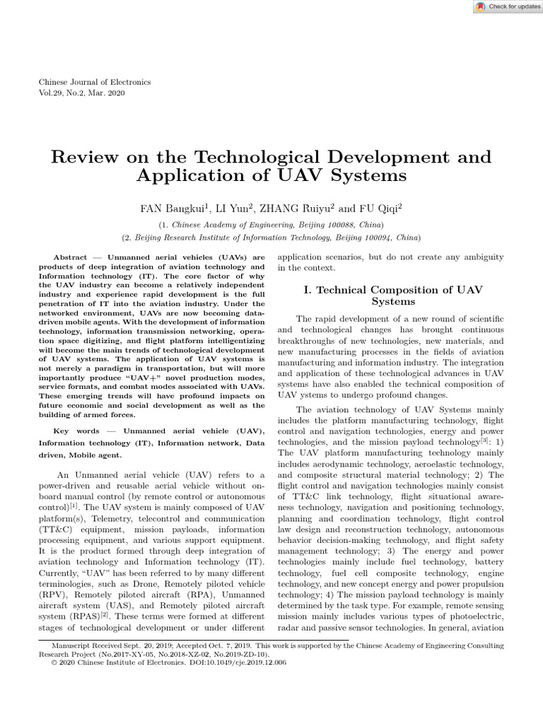 Chinese J of Electronics - 2020 - Fan - Review On The Technological ...