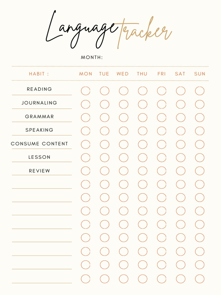 3️⃣ Language Tracker | PDF