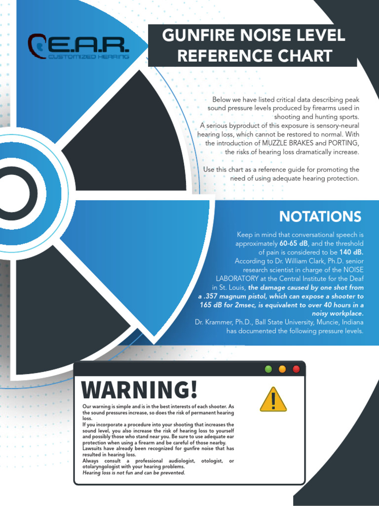 Gunshot Decibel Levels Reference Chart | PDF | Decibel | Hearing Loss