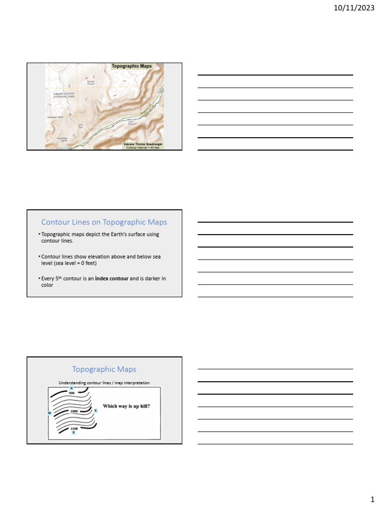 ClassNotes TopoMaps Part1 | PDF | Contour Line | Map