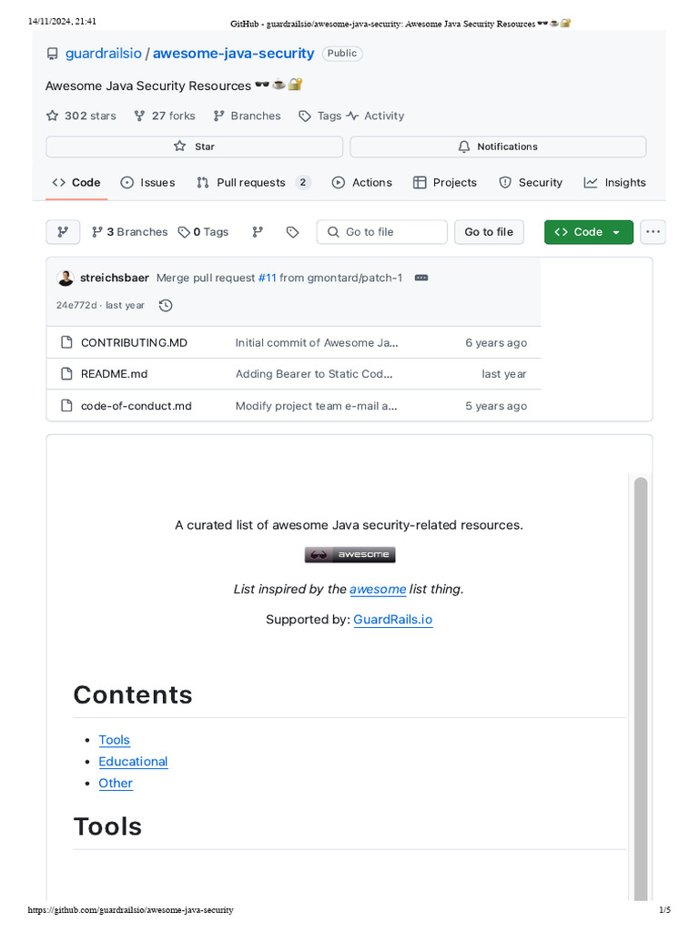 GitHub - guardrailsio_awesome-java-security_ Awesome Java Security Resources ?☕? | PDF | Java ...