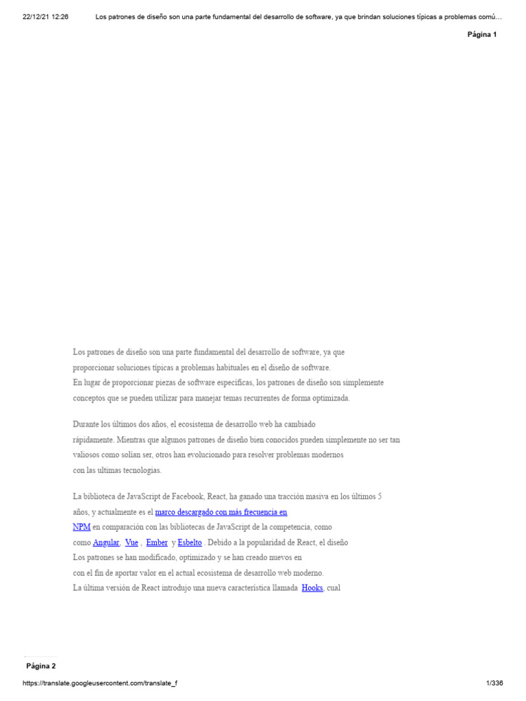 Patrones de Diseño React Traducion | PDF | Ingeniería de software | Script Java