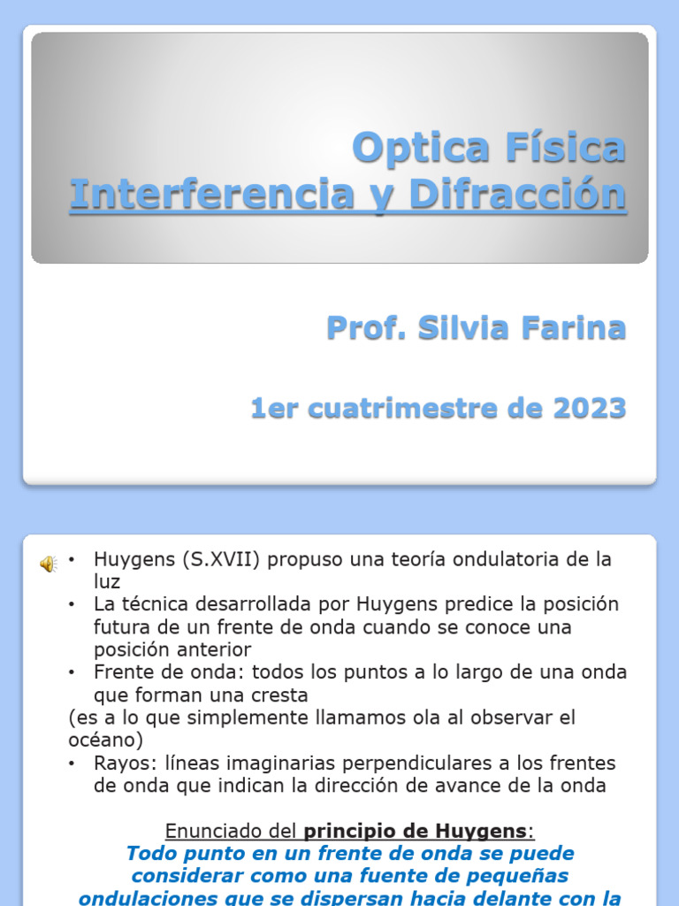 Optica-5-Optica-Física-parte-a | PDF | Difracción | Olas