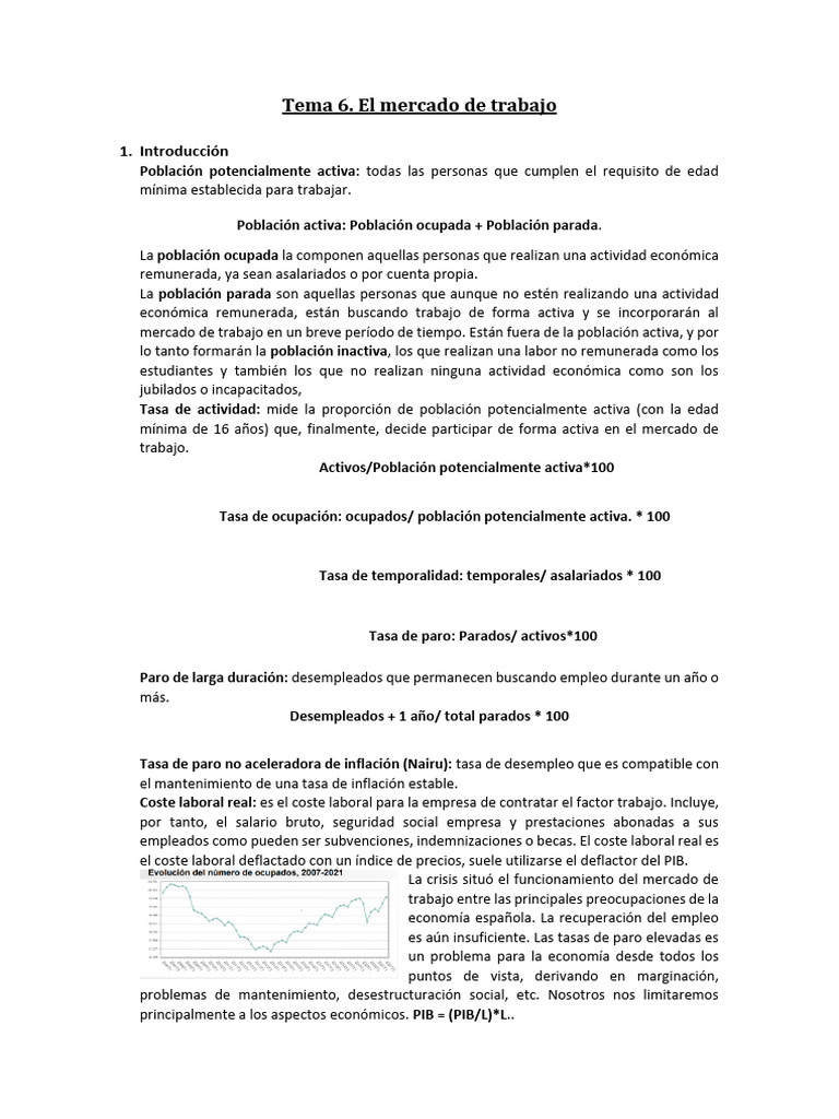 Tema 6 (3) | PDF | Desempleo | Empleo