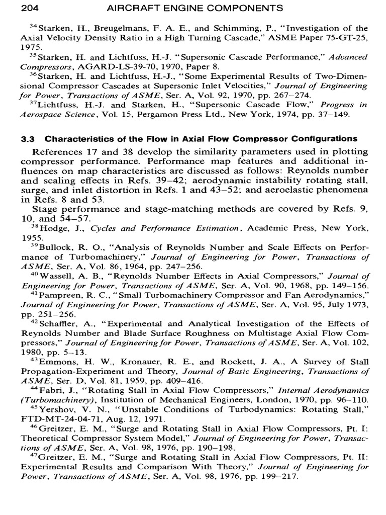 204 Aircraft Engine Components: 3.3 Characteristics of The Flow in ...