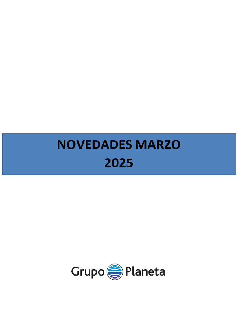 MARZO 2025 PLANETA | PDF