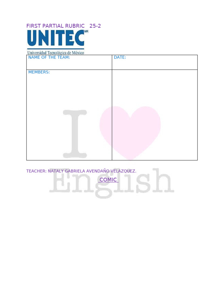 Rubric I 25-2 | PDF