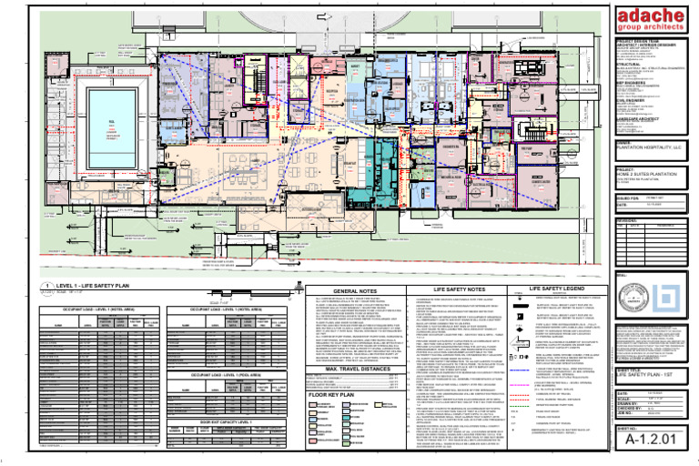 0016 A-1.2.01 Life Safety Plan - 1st | PDF