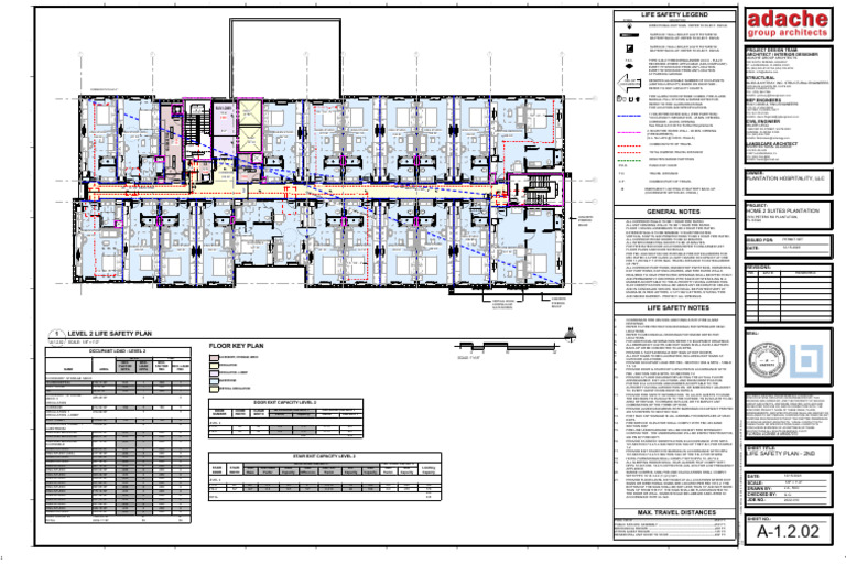 0017 A-1.2.02 Life Safety Plan - 2nd | PDF | Equipment | Fire Protection