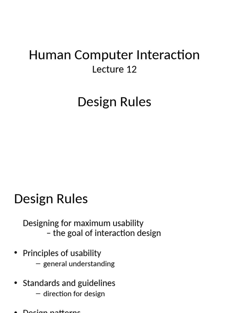 Hci Lecture12 Copy Pdf Usability Human Computer Interaction