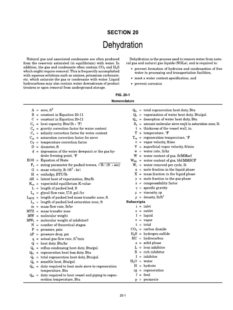 Gpsa Engineering Data Book Gas Processing CH 20 | PDF