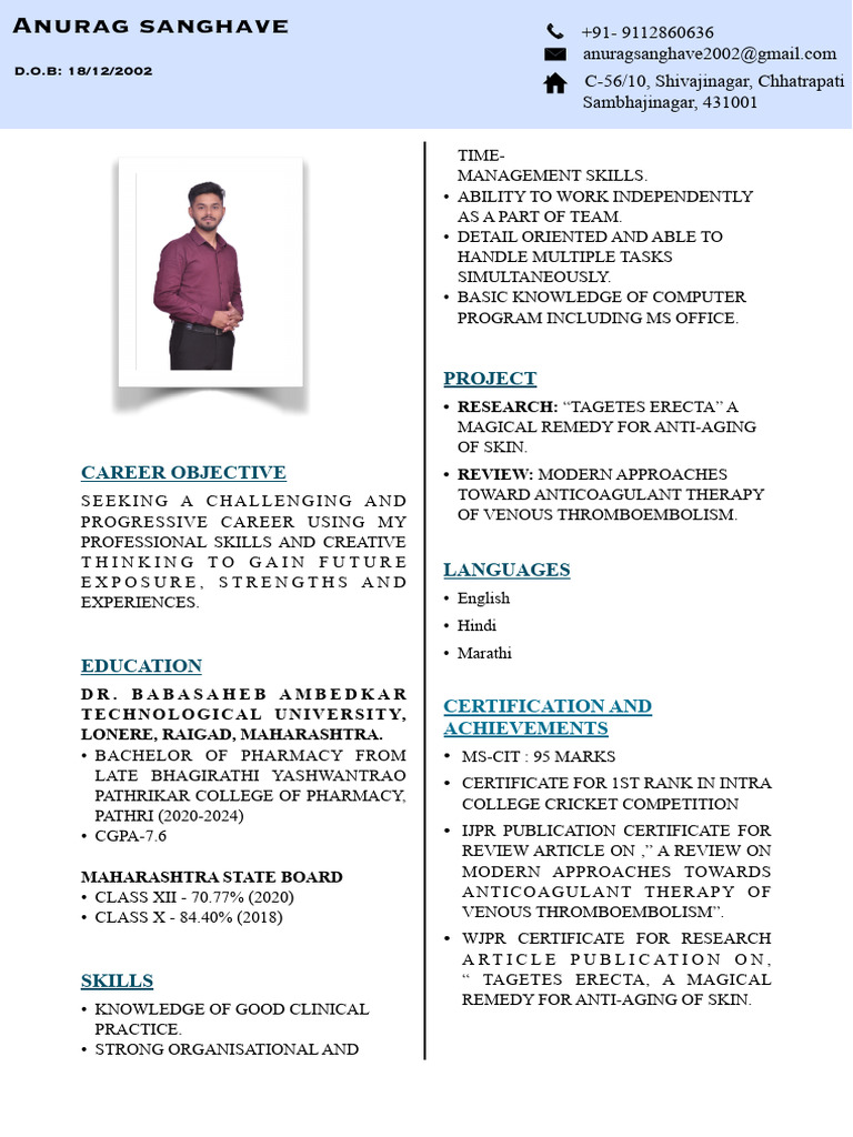 Anurag Sanghave (1) | PDF | Clinical Medicine