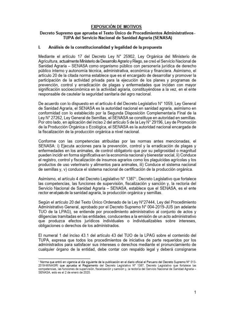 TUPA SENASA 2025: Actualización y Normativa | PDF | Pesticida | Alimentos