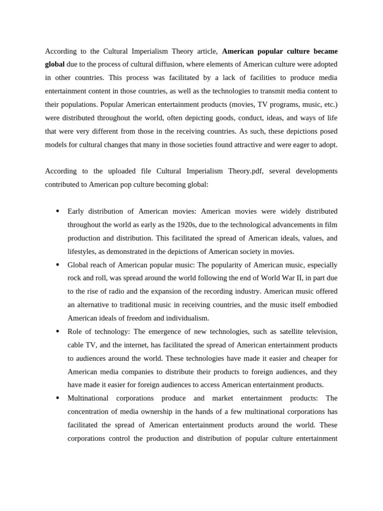 cultural imperialism references | PDF | Japan | Liberal Arts Education